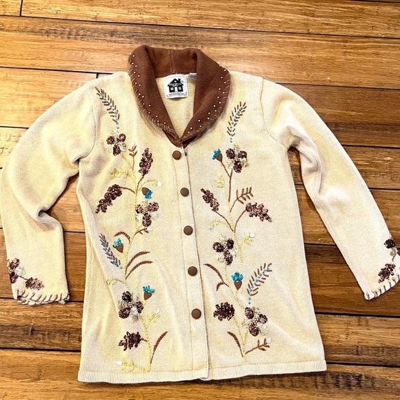 Storybook Knits | Sweaters | Storybook Knits Cardigan Brown Beige Small ...